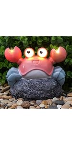 Amazon.com: Solar Crab Outdoor Statues for Garden Outside Decor Yard ...