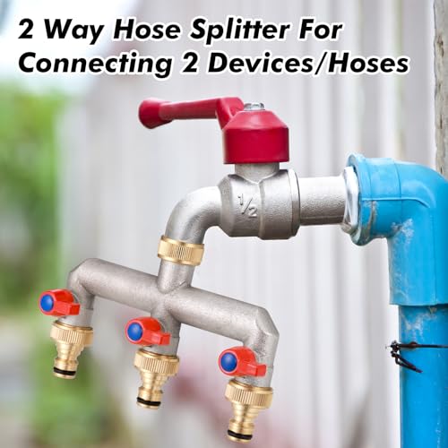 Zocipro Brass 3 Way Outside Tap Splitter, 3/4″ Hose Tap Splitter ...
