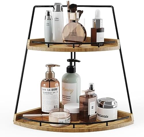 Amazon.com: Yelinkws Bathroom Organizer Countertop,2 Tier Bathroom ...