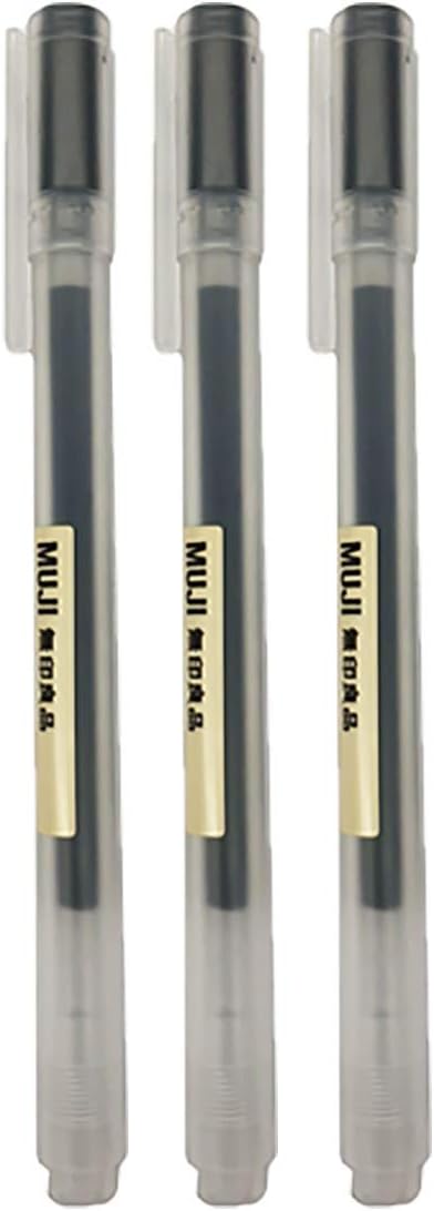 Muji Gel Ink Ball Point Pen, Black, 0.38mm, Pack of 3 (Japan Import ...