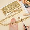 OLYCRAFT 9.1m Gold Coin Shape Trim Sequins Lace Tassel Fringe Trim 4cm ...