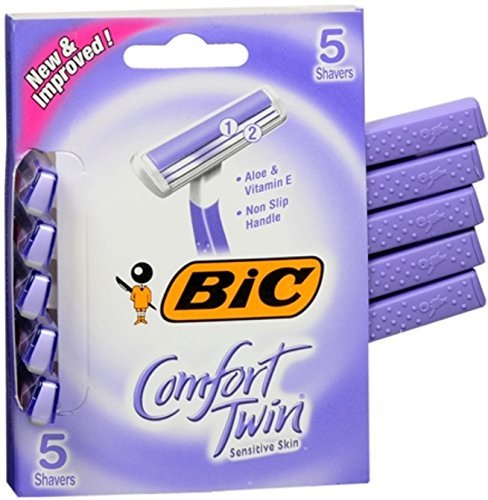 Amazon.com: Bic Comfort Twin Shavers Sensitive Skin 5 Each : Beauty ...