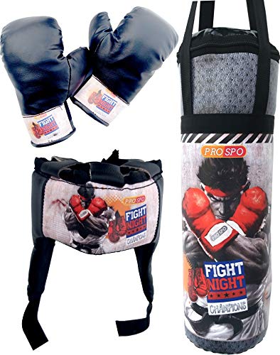 Prospo Kids Boxing Set – (Punching Bag/Glove/Headgear), Best Boxing Set ...