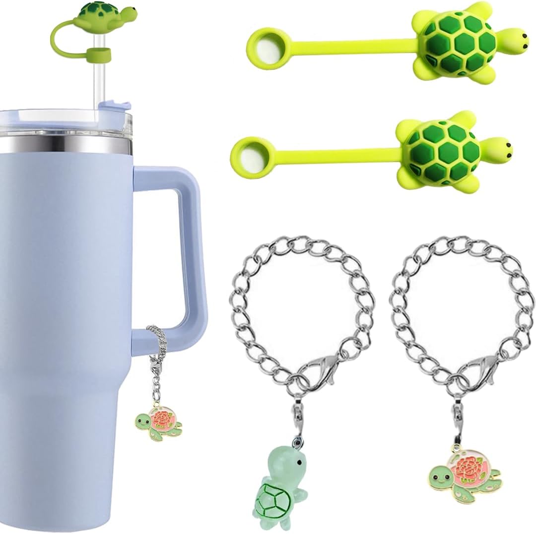 Amazon.com: Stanley Cup Accessories - Sea Turtle Straw Covers for 40 oz ...