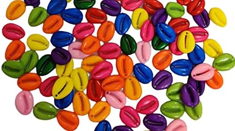 ZILZON® 100 Pcs White Acrylic Cowrie Kauri Shell Beads for Adornment ...