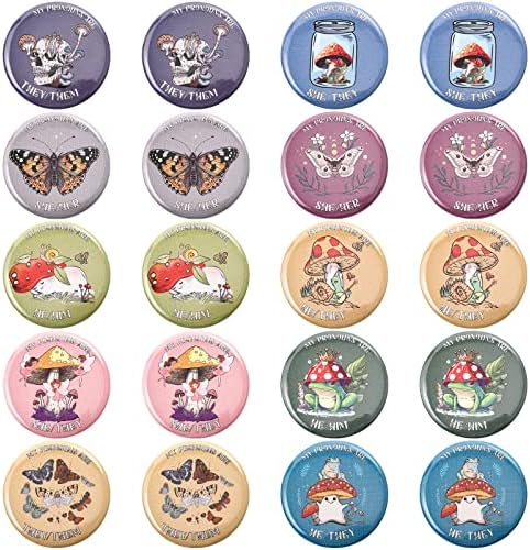 Amazon.com: Inbagi 200 Pcs Pronoun Pins Bulk Lgbtq Gender Identity ...