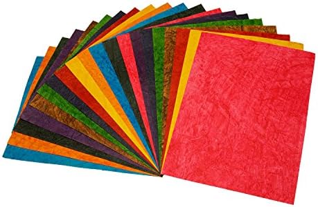 GOLD LEAF Handmade Crushed Colored Sheets A4 Size Thick Mixed Colors ...