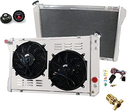 Amazon.com: OzCoolingParts 3 Row Core Aluminum CC951 Radiator + 2 x 12" Fan w/Louver Shroud ...