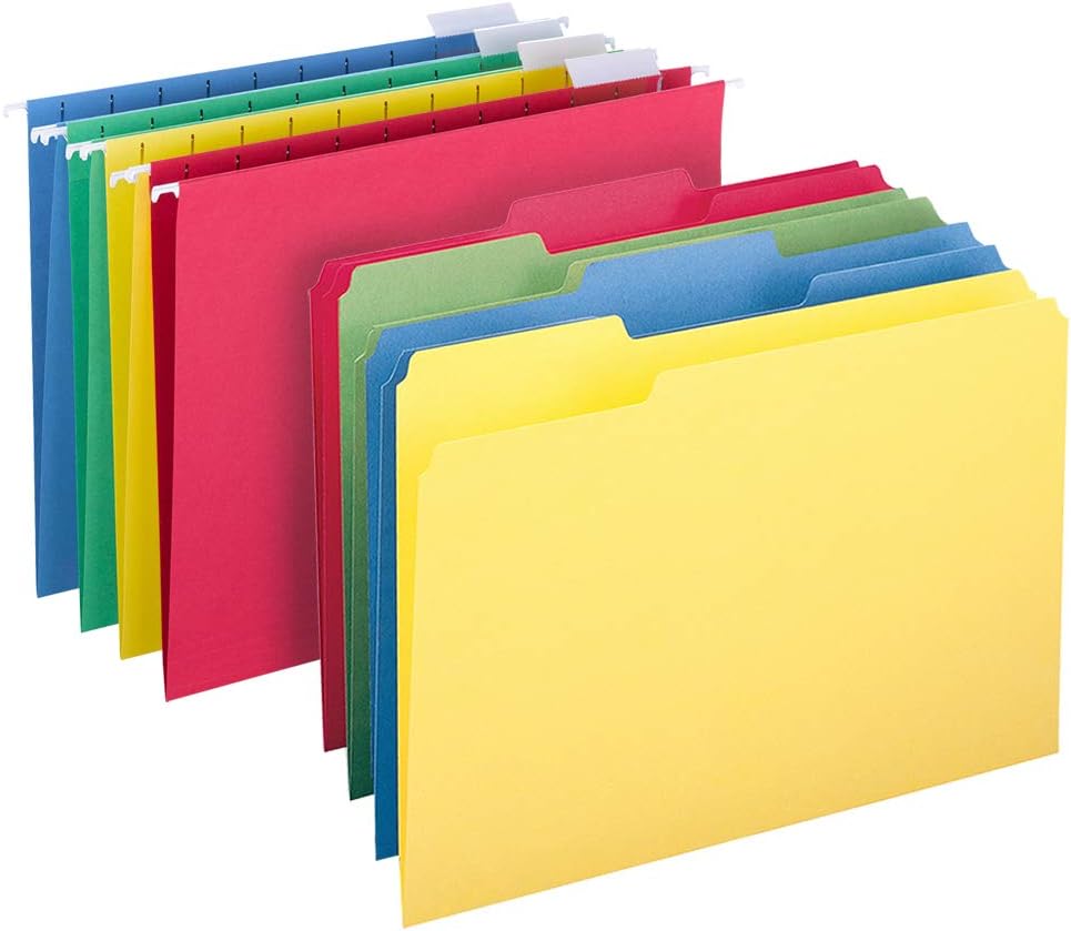 Amazon.com : Smead Hanging File Folder Kit, Letter Size, Set of 24 ...