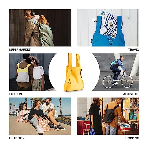 Notabag Original 3 in 1 Reusable, Water-Resistant Bag, Golden Stripes, Original – BigaMart