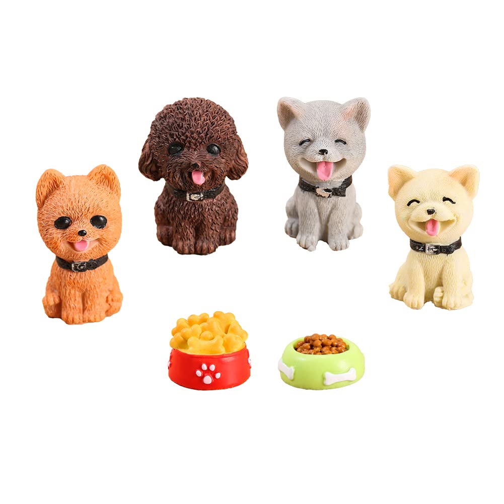 Amazon.com: Kayzyue 6 Pcs Mini Dog Figures Play Set Realistic Detailed ...