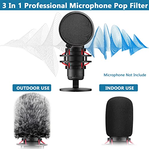 Snapklik.com : Pop Filter For Hyperx Quadcast,3 In 1 Quadcast S Mic Pop ...