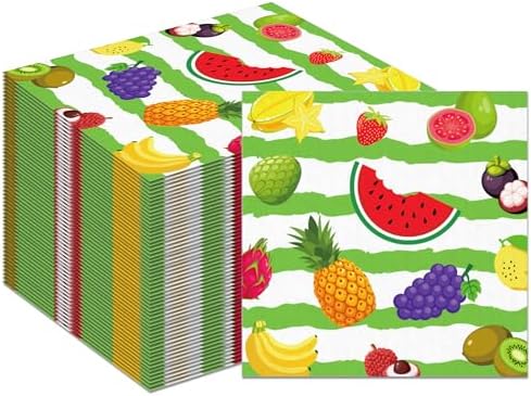Amazon.com: 40Pcs Summer Fruit Paper Napkins Fruit Party Paper Napkins ...