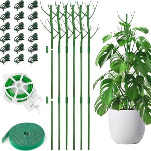 Amazon.com : Plant Support Stakes Set 6 Pack 28.5" Detachable Twig ...