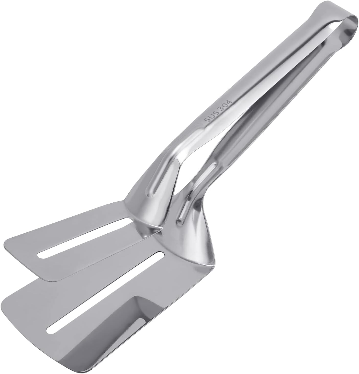 Amazon.com: 2 in 1 Egg Spatula, Stainless Steel Spatula Tongs 10 inch ...