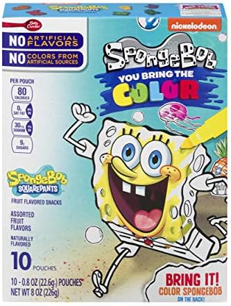 Amazon.com: Nickelodeon SpongeBob SquarePants Fruit Flavored Snacks ...