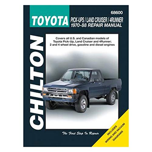 Chilton Toyota Pick-Ups/Land Cruiser/4Runner 1970-1988 Repair Manual ...