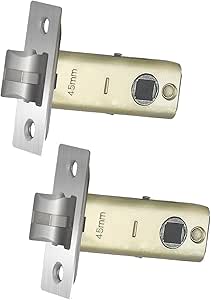 2 Pcs Lock Latch 45mm Tubular Latch Lightweight Spring Deadbolt Mortice ...