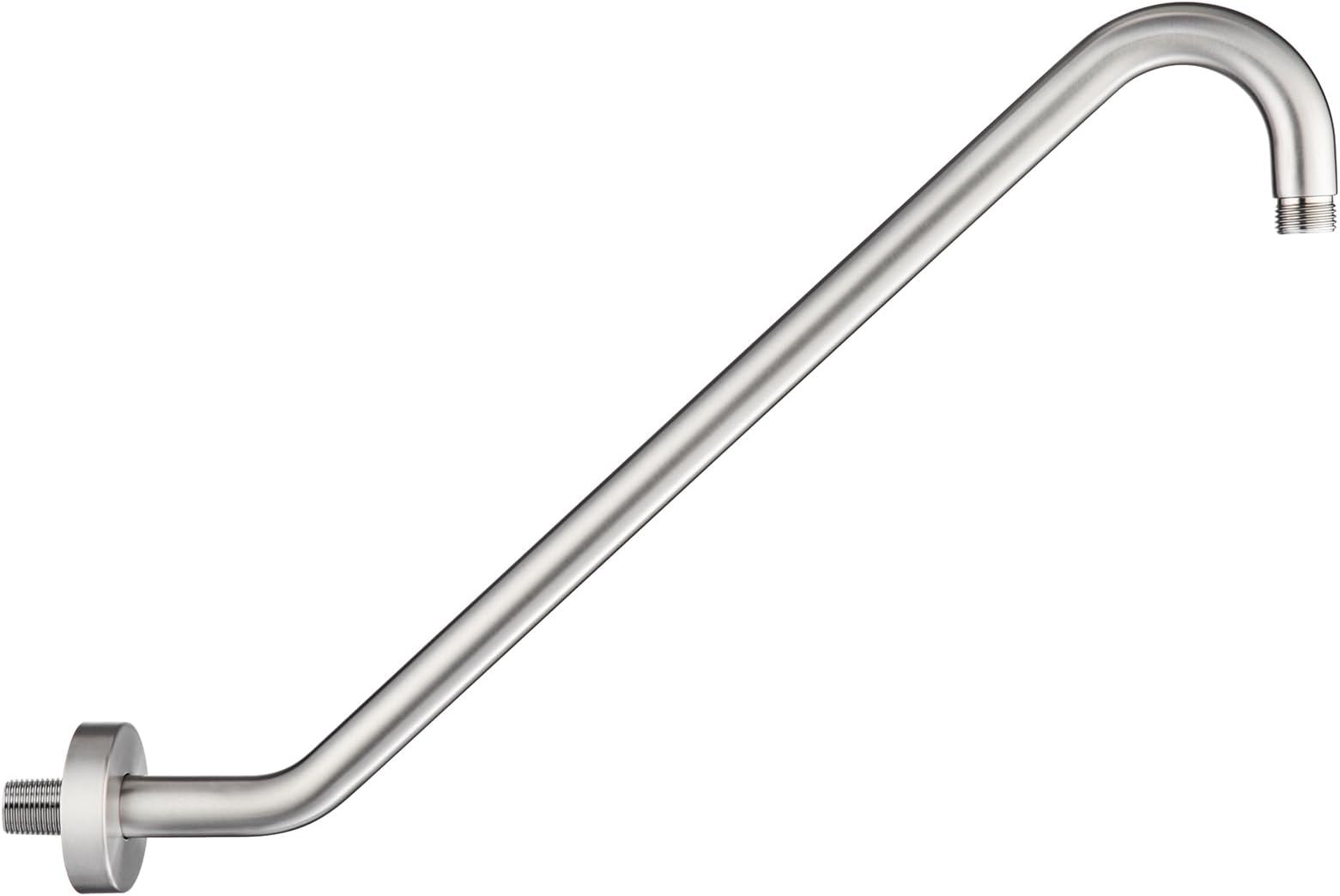 HANEBATH High Rise S Shape Shower Arm and Flange, Brushed Nickel Shower ...