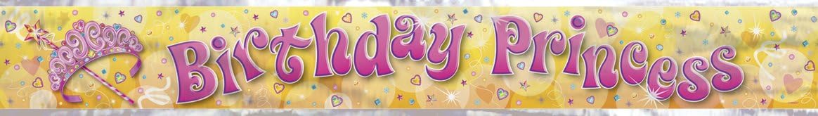 Unique Party 25673LF - 12ft Foil Pretty Princess Birthday Banner ...
