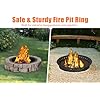 Amazon.com : TUSGENK 39 inch Fire Pit Ring for Outside, Large Smokeless ...