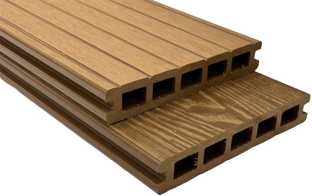 Tuda Grass Direct | Woodgrain Composite Decking - Teak Brown - Sample ...