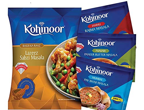 Kohinoor Rajma Masala, 15g with Pav Bhaji Masala, 15g, Paneer Masala ...