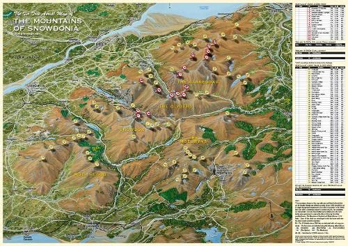 The Fir Tree Aerial Map of The Mountains of Snowdonia: Flat Version ...
