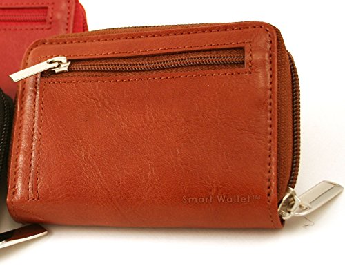 Buy Storus Smart Accordion Wallet-Zippered Leather, 10 Slots, Window ...