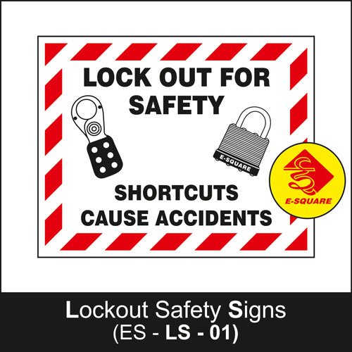 E-Square Lockout Tagout Safety Signs Self Stick - Set of 10 : Amazon.in ...