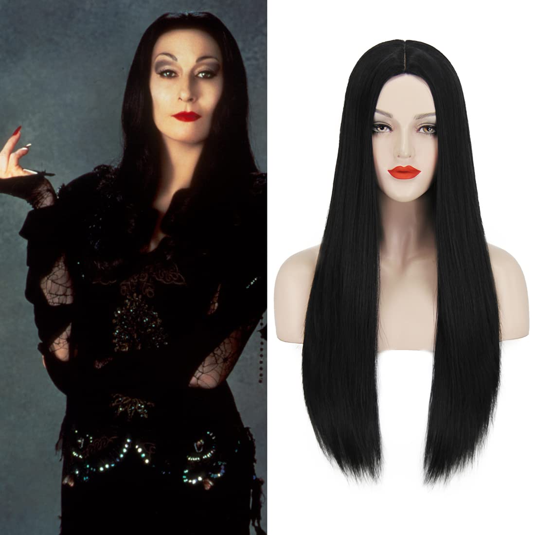 Morticia Addams Hair