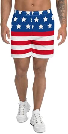 4th of July Independence Day Recycled Athletic Shorts, Mens American ...