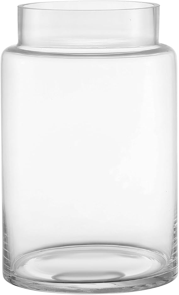 Amazon.com: PORPAN Large Glass Vase, Clear Glass Vase, Wide Mouth ...