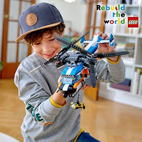 LEGO 31096 Creator 3-in-1 Twin Rotor Helicopter Toy, Jet and ROV ...