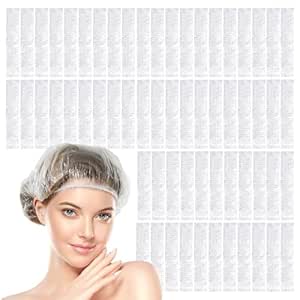 Amazon.com : Disposable Shower Caps 100PCS Multi-Purpose Thickening ...