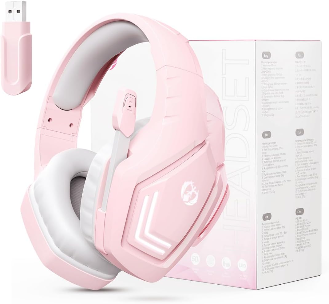 Amazon.com: WolfLawS TA2000 Wireless Gaming Headset with Noise ...