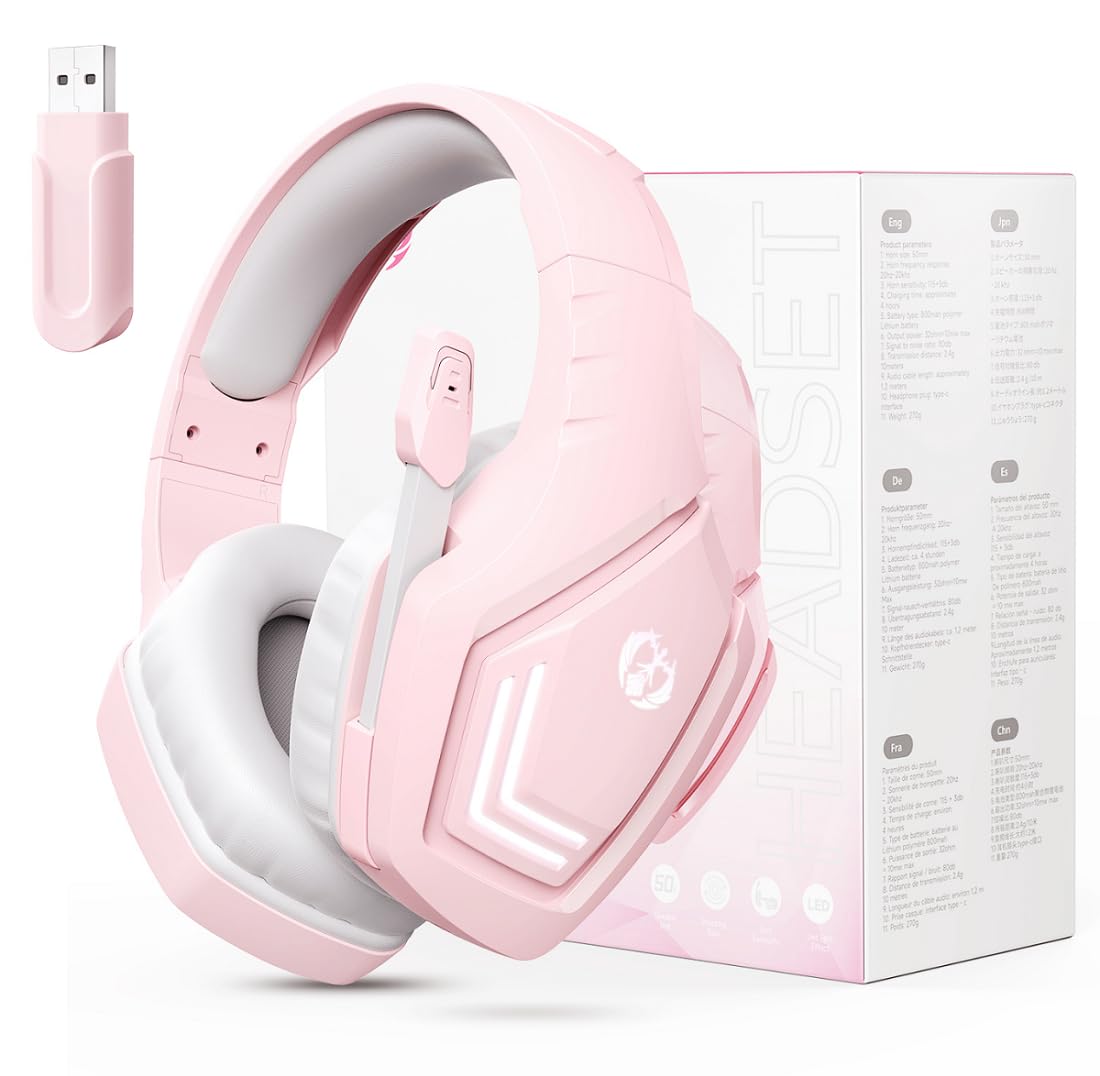 Amazon.com: Anivia 2.4GHz Wireless Gaming Headset with Microphone for ...