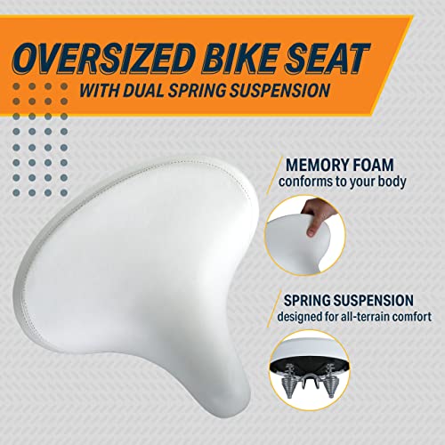 Snapklik.com : Bikeroo Cruiser Bike Seat - Extra Wide, Comfortable Saddle