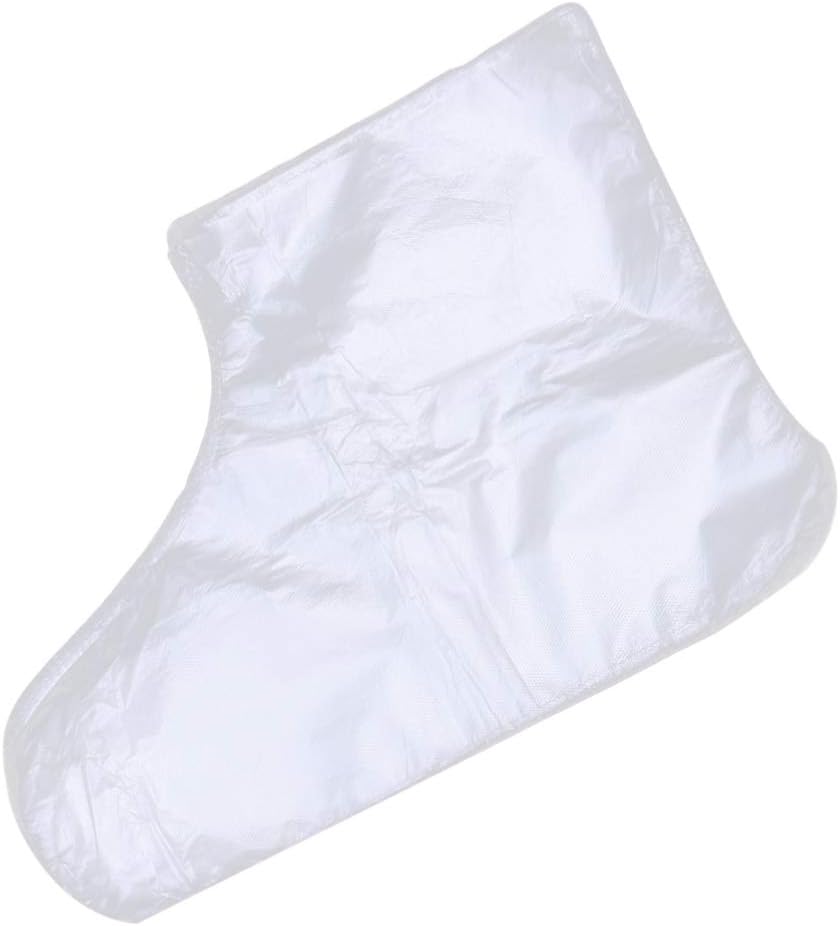 Exceart 200 pcs Paraffin Bath Liner Clear Plastic Disposable Booties ...