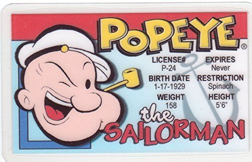 Popeye The Sailor Man Novelty Drivers License Fake I D | Desertcart Sri ...