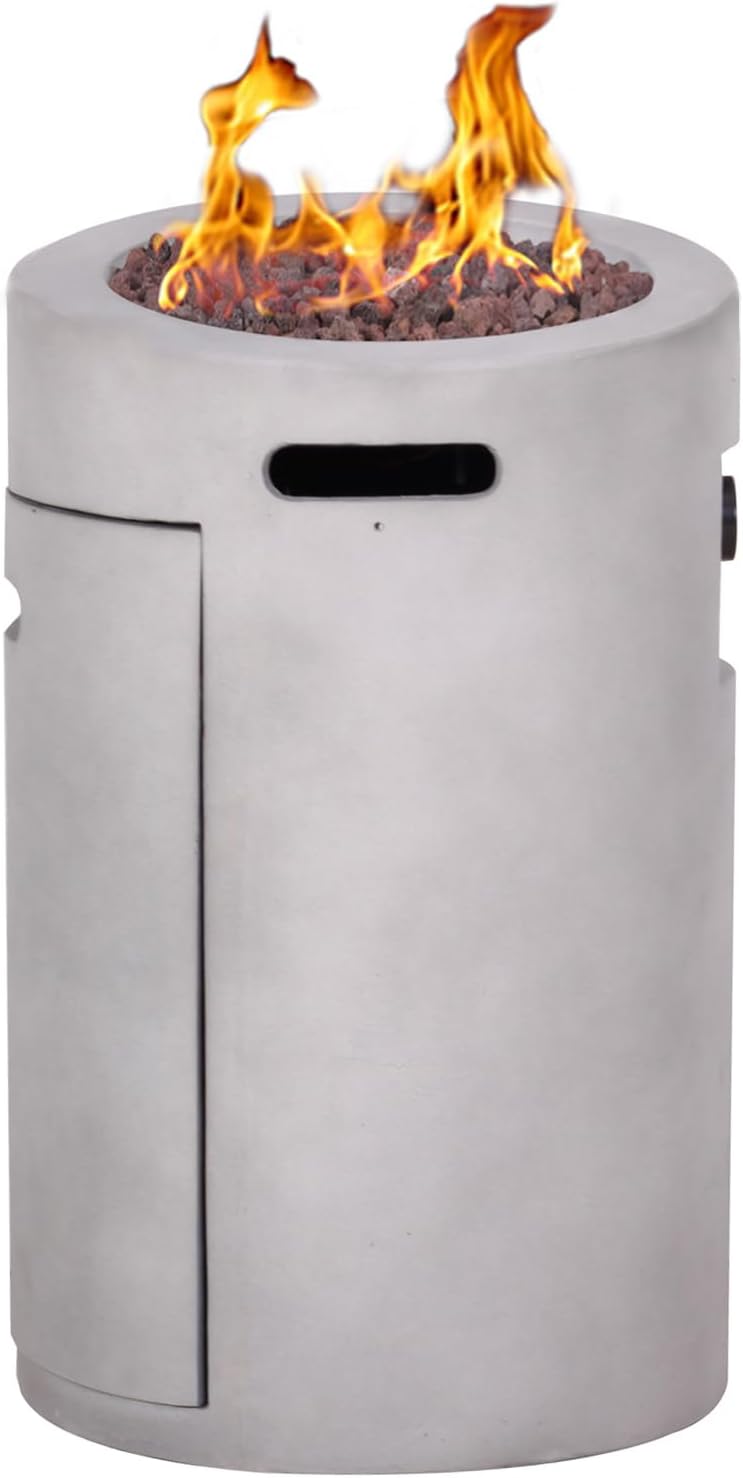 Amazon.com : Afterglow 16 Inches Outdoor Round Propane Fire Pit 30,000 ...