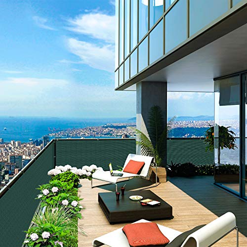 Snapklik.com : Balcony Privacy Screen Cover, 3.5ft X16.5ft Privacy ...