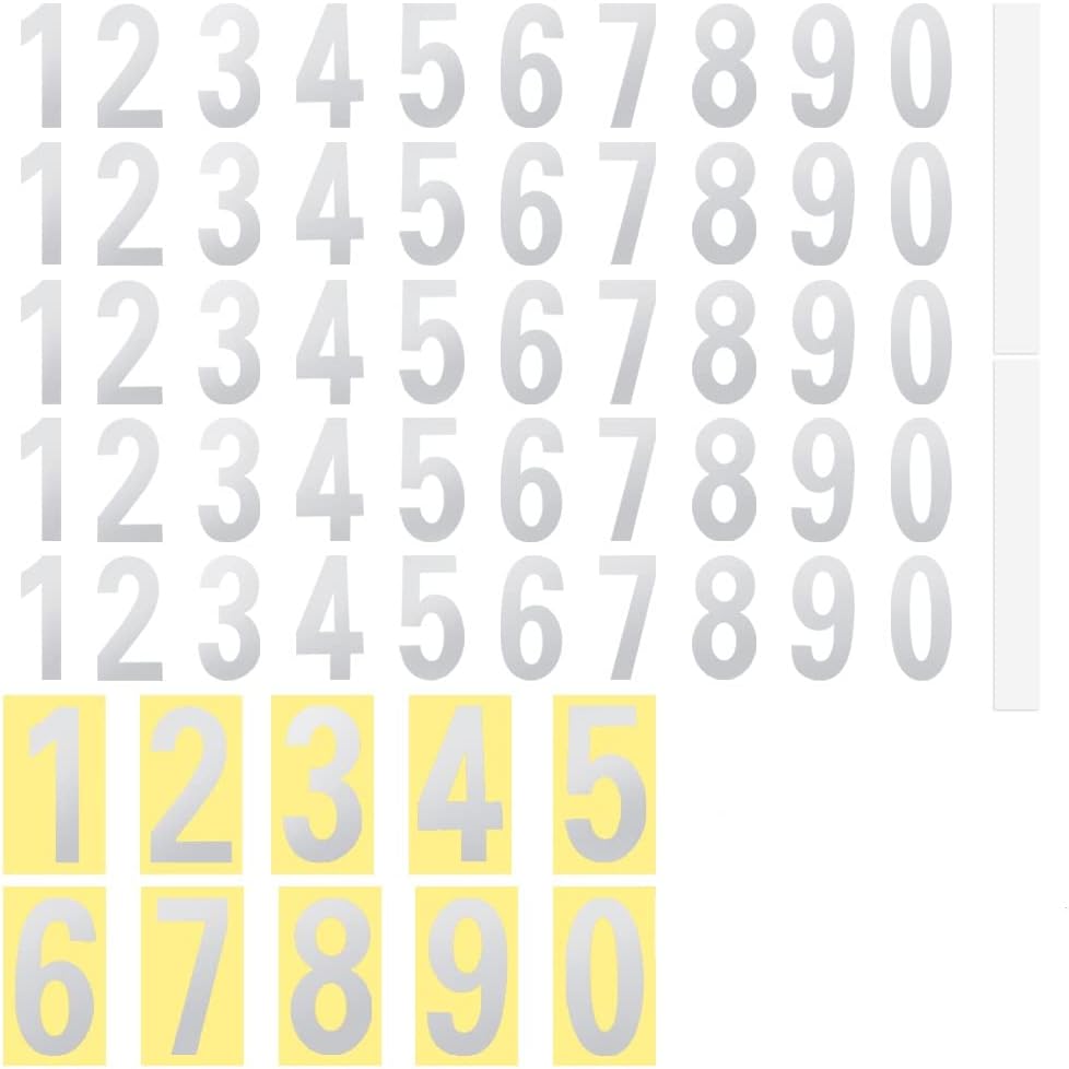 Mailbox Numbers,DanziX 6 Sets 0-9 Reflective Number Stickers for ...