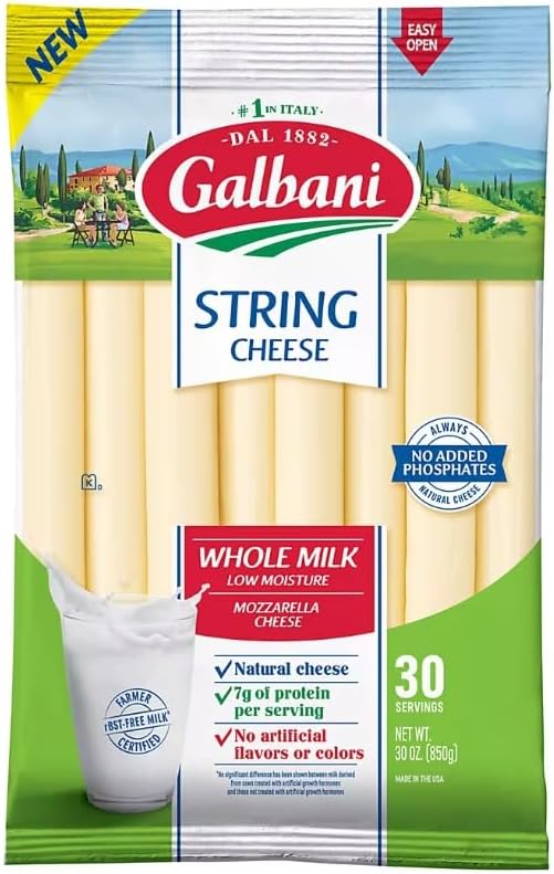 Amazon.com: Generic Galbani Mozzarella String Cheese 30 Ct : Grocery ...