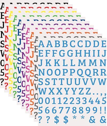 Amazon.com: Alphabet Stickers - 1720 PCS Letter and Number Stickers ...