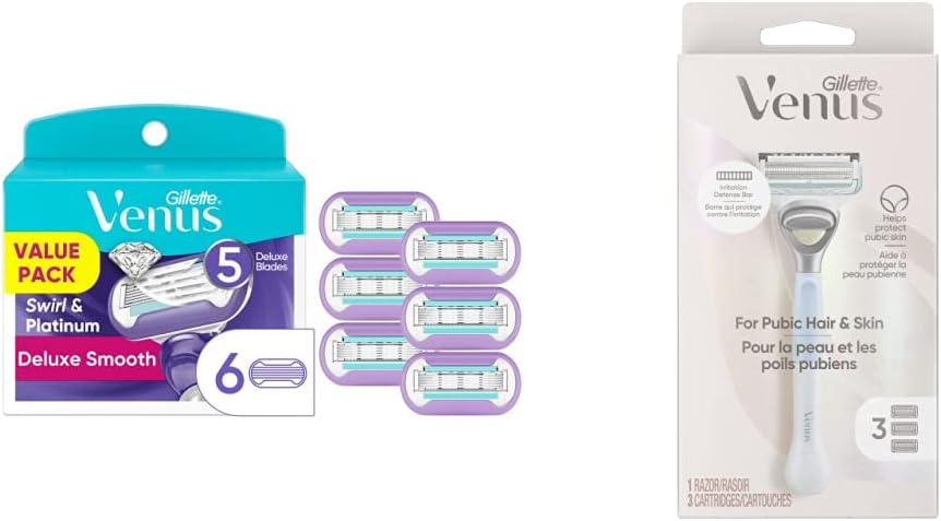 Gillette Venus Swirl Extra Smooth Razor Refills, 6 Count & Venus for ...
