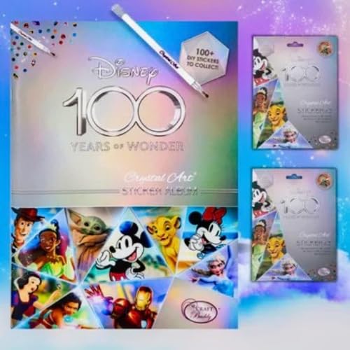 Buy Craft Buddy Crystal Art - Disney 100 Crystal Art Sticker Album ...