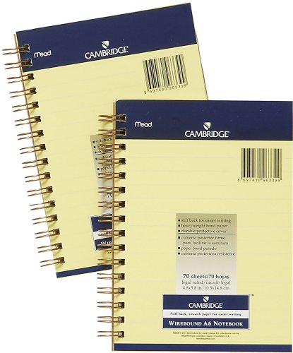 Mead Cambridge Notebook A6 lateral ruled YW2 Pack – 145434 – 2P ...