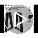Amazon.com: Rioychan 22 Inch Metal Desk Table Legs, Trapezoid Metal ...