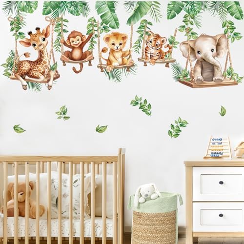 Calcomanías Para Cuarto De Bebe Animals Hot Air Balloon Wall Decals ...